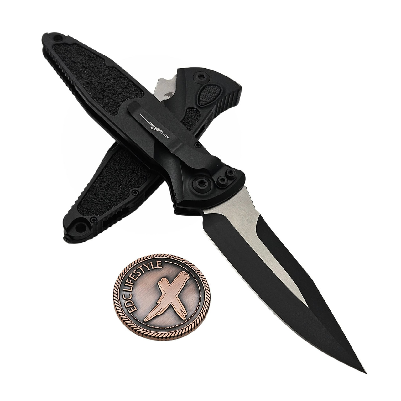 Microtech Socom Elite Auto 160A-1TSS Spearpoint Black Tactical