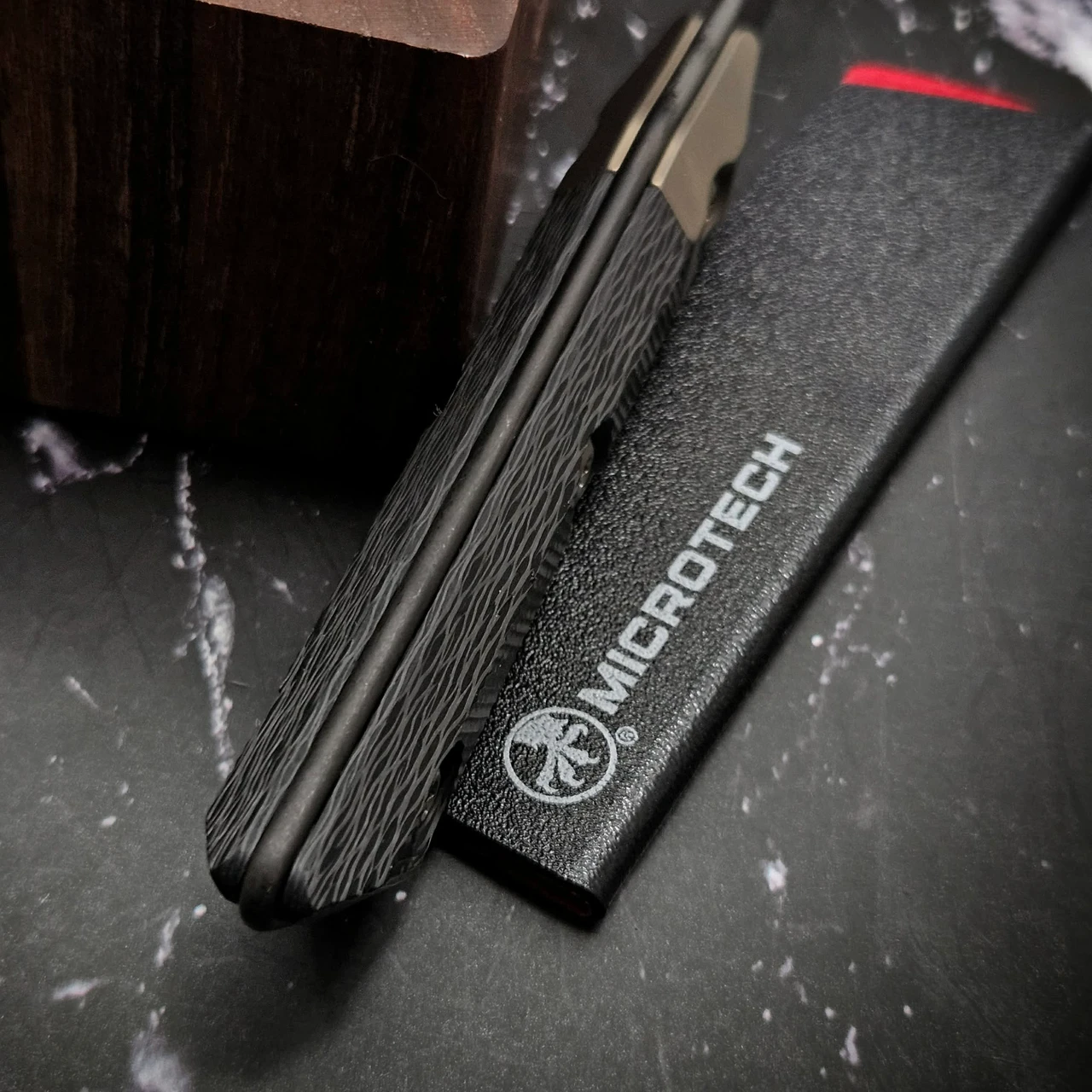 MICROTECH KNIVES 3.5" M390 PAIRING KNIFE DLC STANDARD BRONZE TITANIUM ...