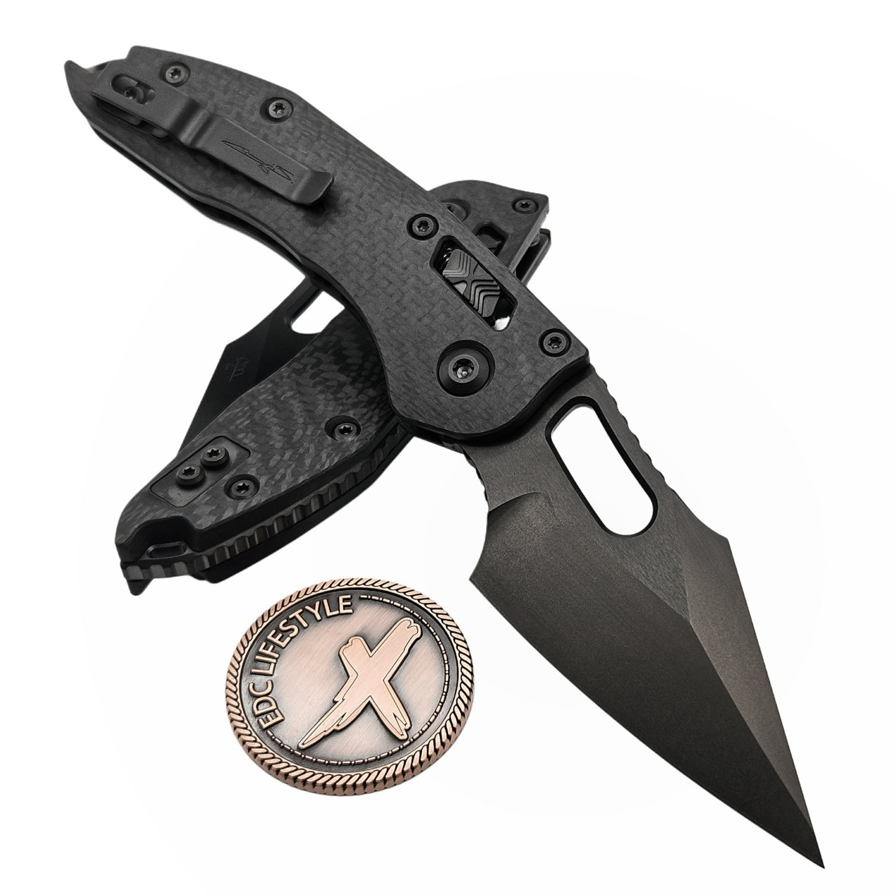 Microtech Stitch Ram-Lok 169RL-1DLCTCFS Carbon Fiber DLC