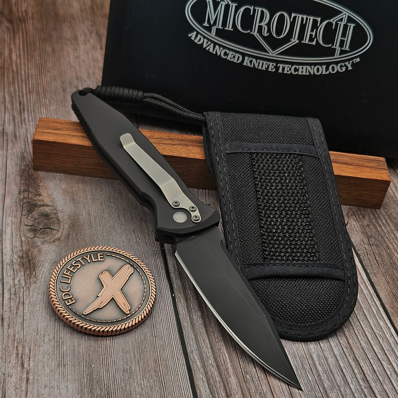 Microtech Knives Mini Socom Auto S/E Black 2/99- Preowned