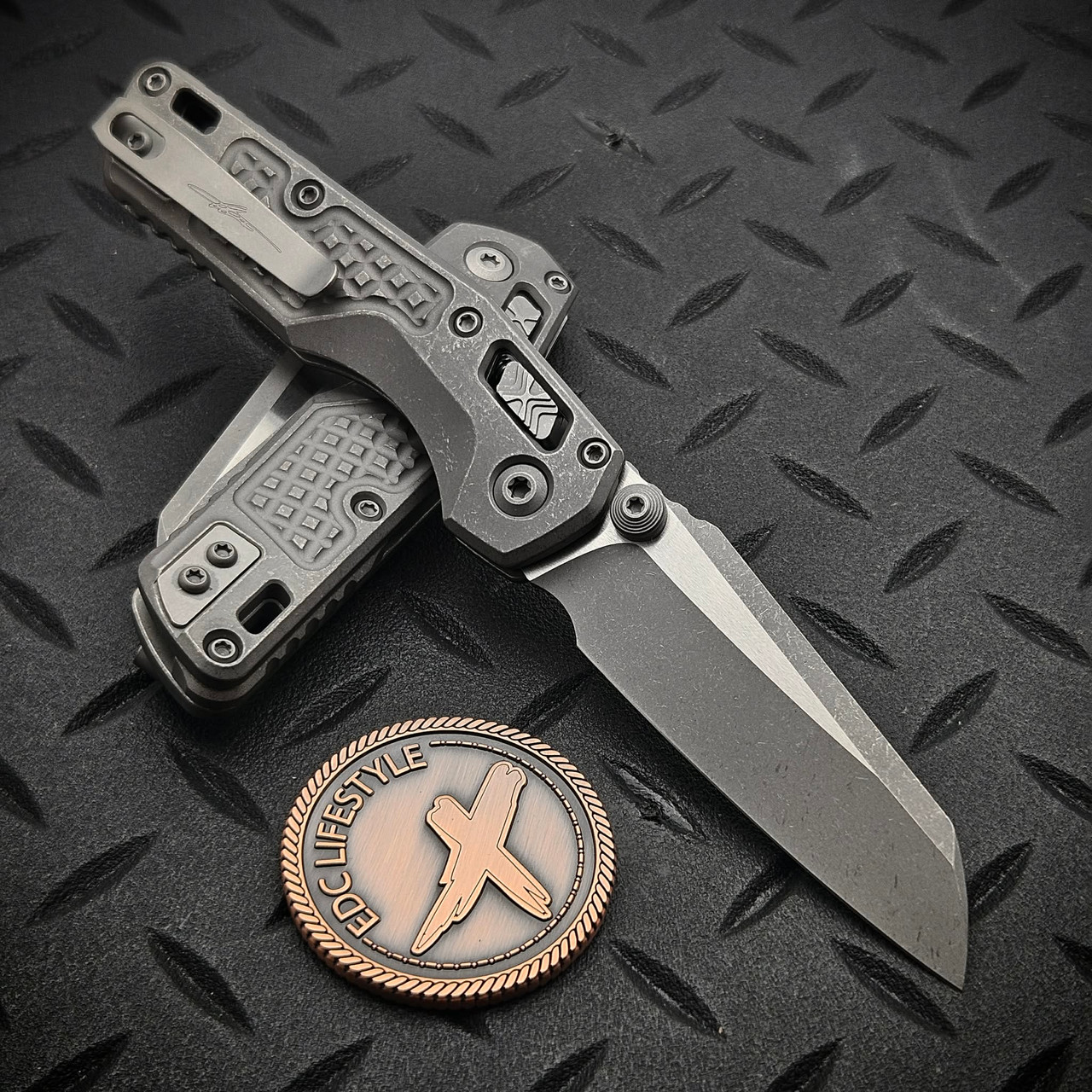Microtech MSI Mini Frag Titanium Apocalyptic 210M-10APFRMS1 Marfione Select