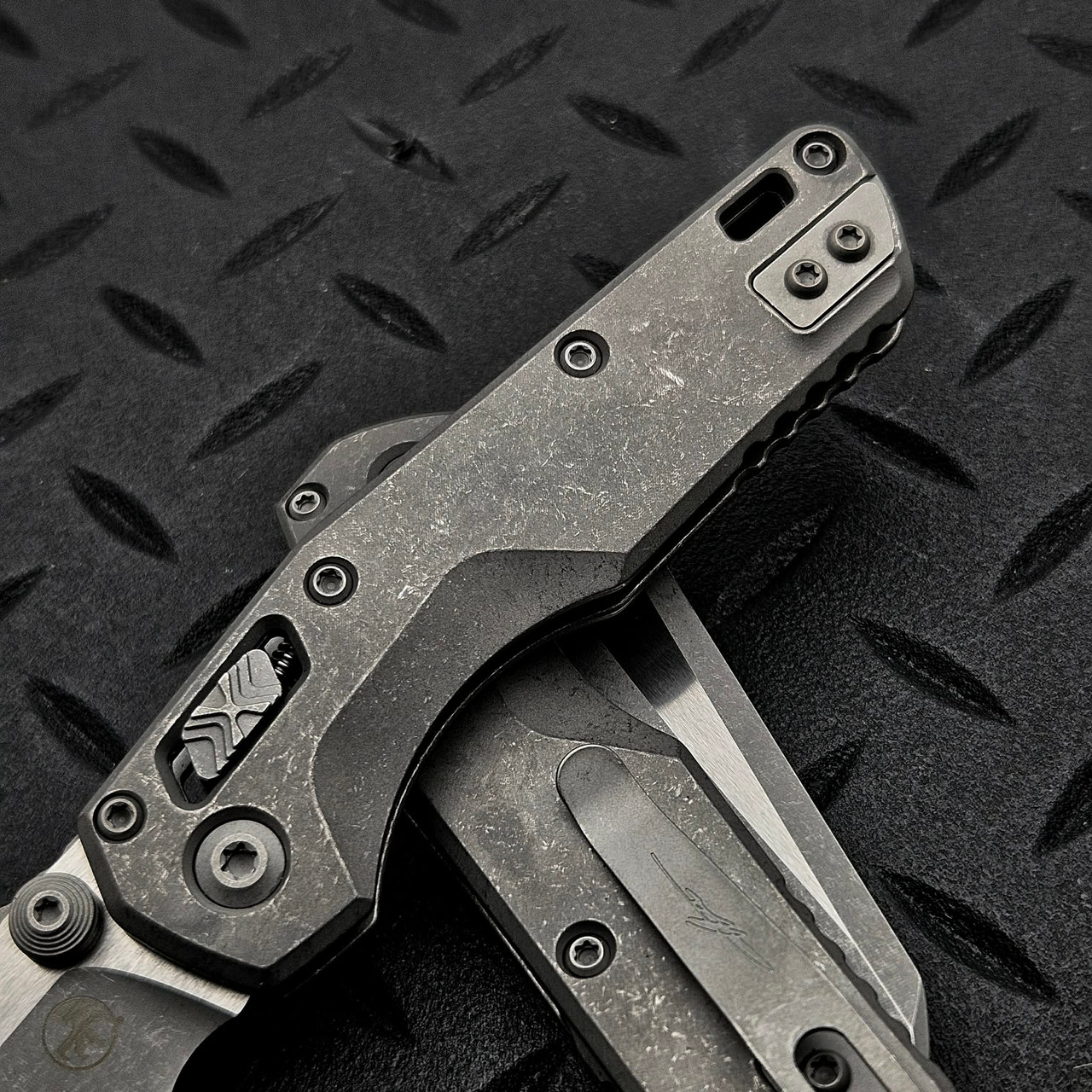 Microtech MSI Mini Slab Side Titanium Apocalyptic 210M-11APMS1 Marfione ...