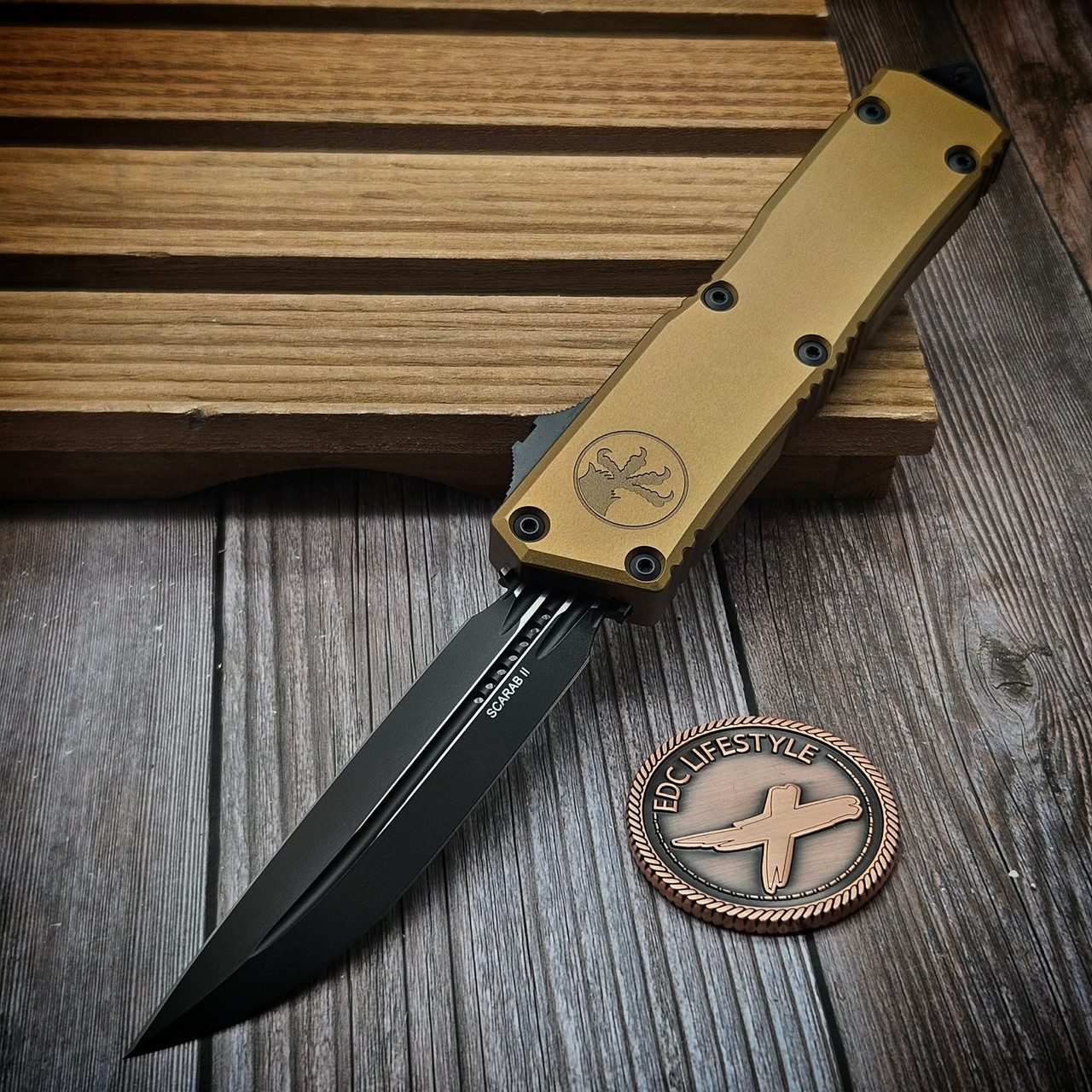 Microtech Executive Tan Scarab II D/E-S Gen III 1181-1TA