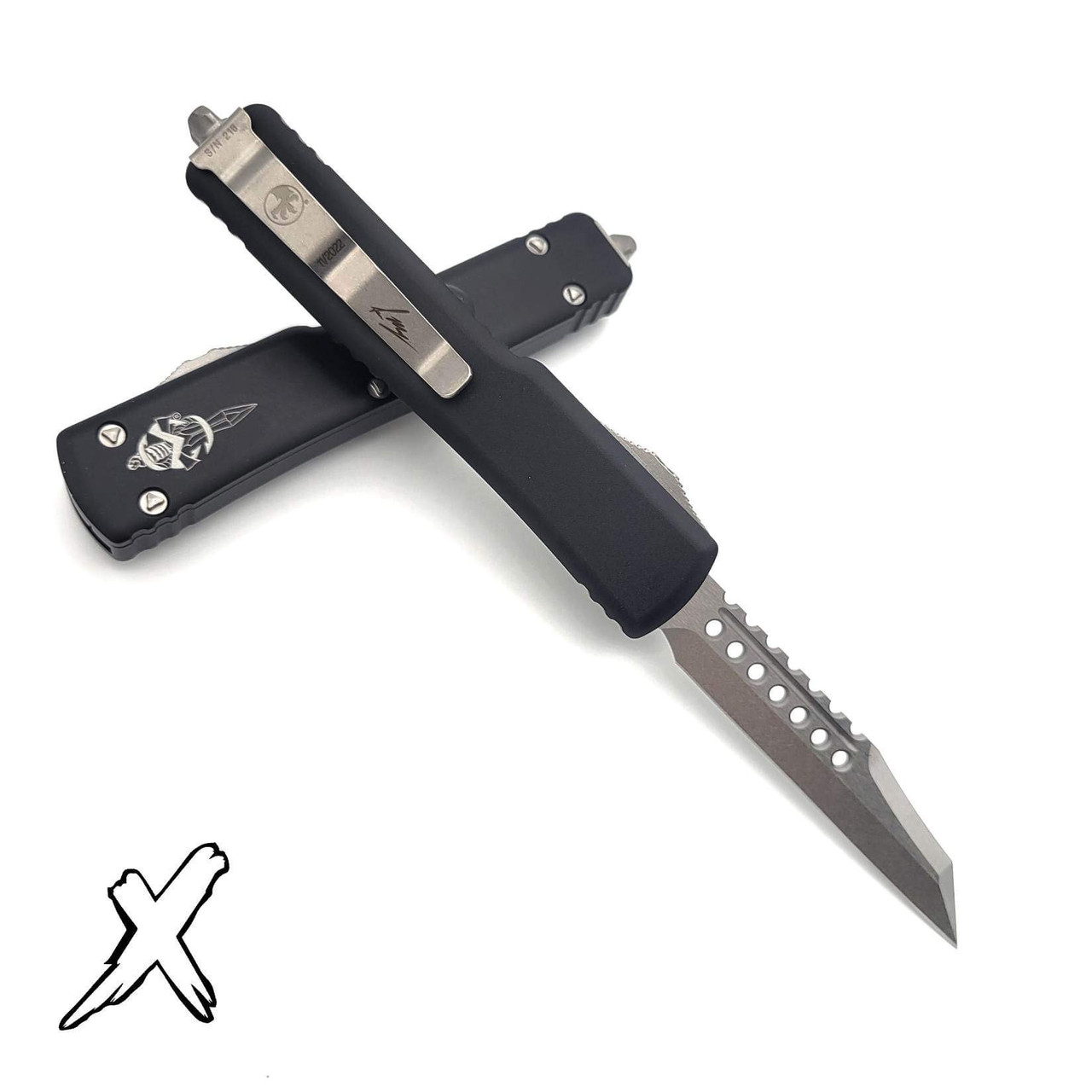 Microtech UTX-70 419W-10s Stonewash Warhound