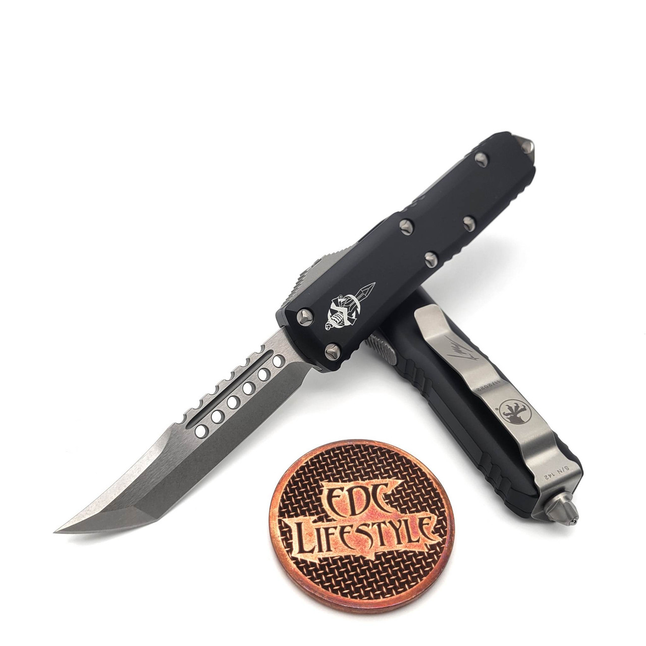 Microtech UTX-85 719-1S0 Black Hellhound Tanto
