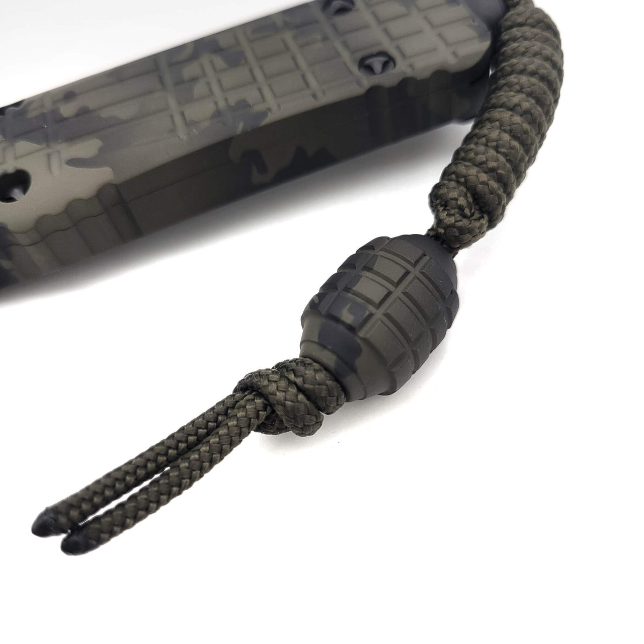 Microtech Combat Troodon 142-3FROCS Frag Double Edge Olive Camo ...