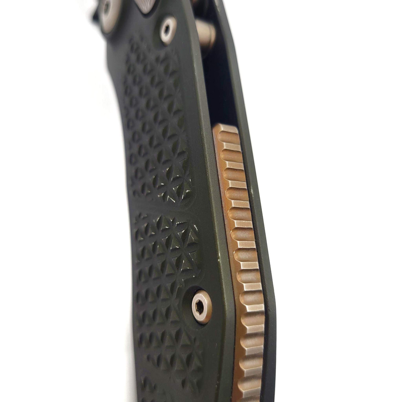 Microtech Knives A S/E Auto Stitch 169-1DLCOD OD Green DLC Single Edge ...