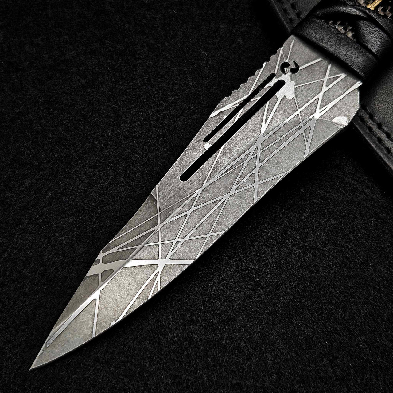 Dew Hara Homura Fixed Blade VG-10 Dark Lightning Tsuka Nozarashi Menuki