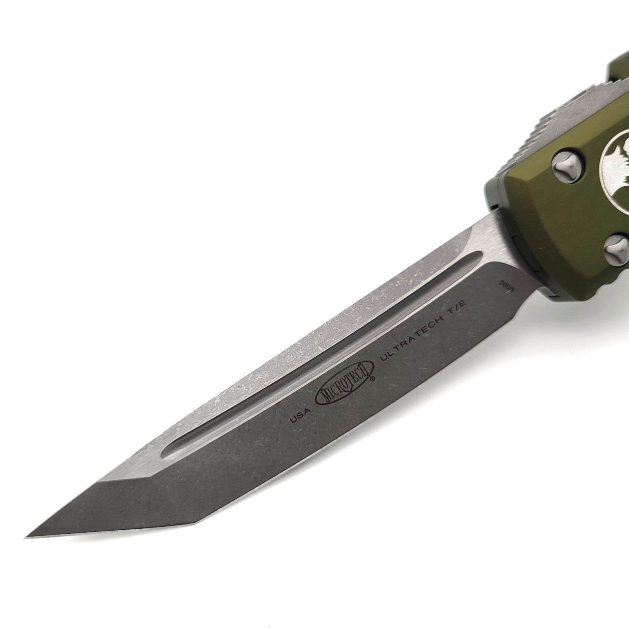 Microtech Ultratech 123-10APOD Green Tanto Edge Apocalyptic