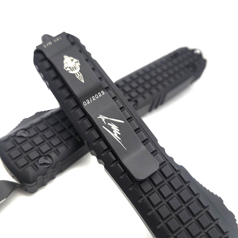 Microtech Ultratech 119R-1TFRS Hellhound Razor Frag Pattern Tactical ...