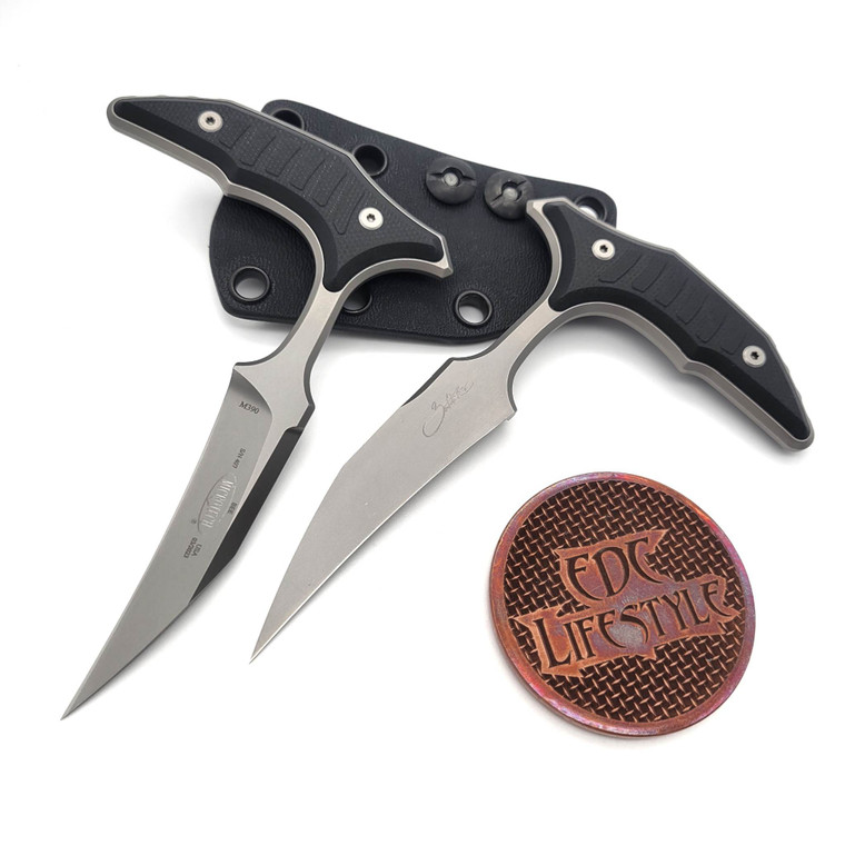 Microtech/Bastinelli 218D-3DLCCFS Double Bee DLC Serrated Push Dagger Pair