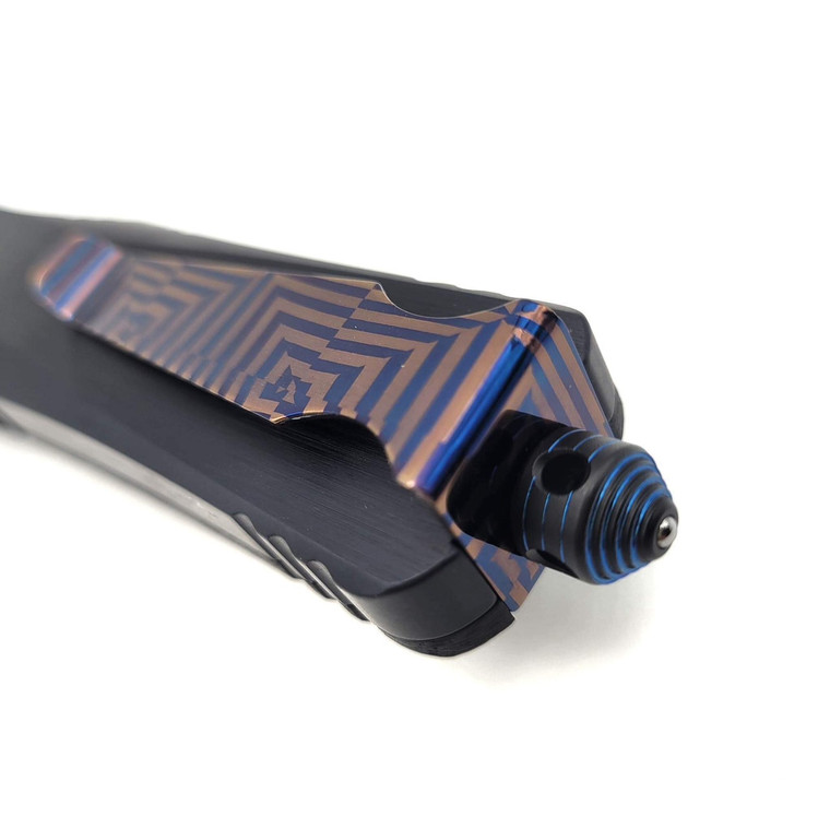 Marfione Custom Combat Troodon Double Edge Spike Grind Blued Mosaic ...