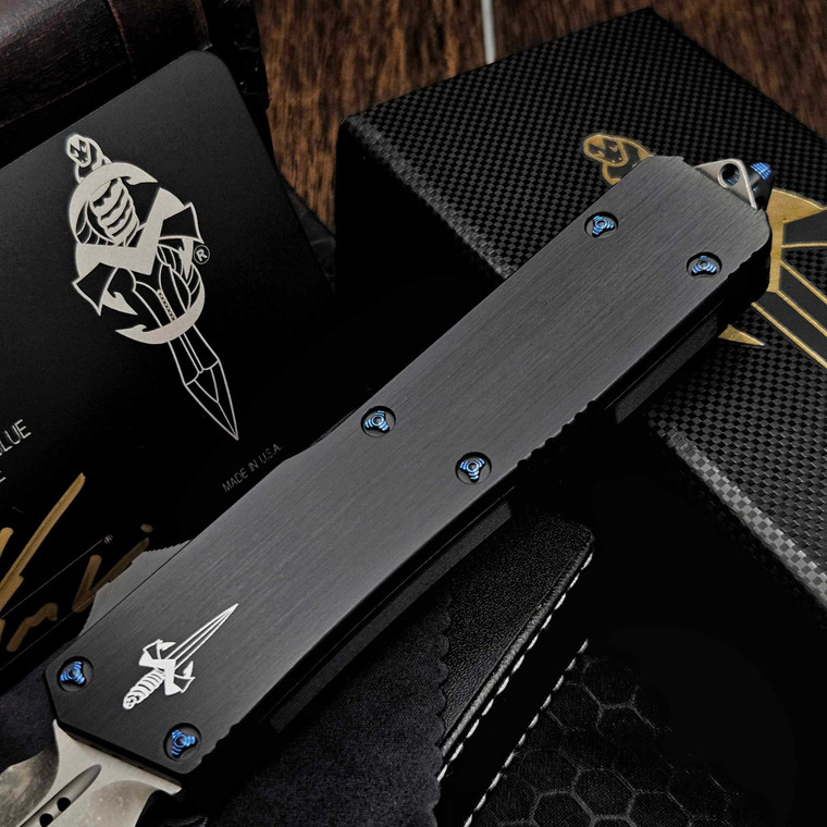 Marfione Custom Scarab II Double Edge Two-Tone Stonewash w/Blue Ringed ...