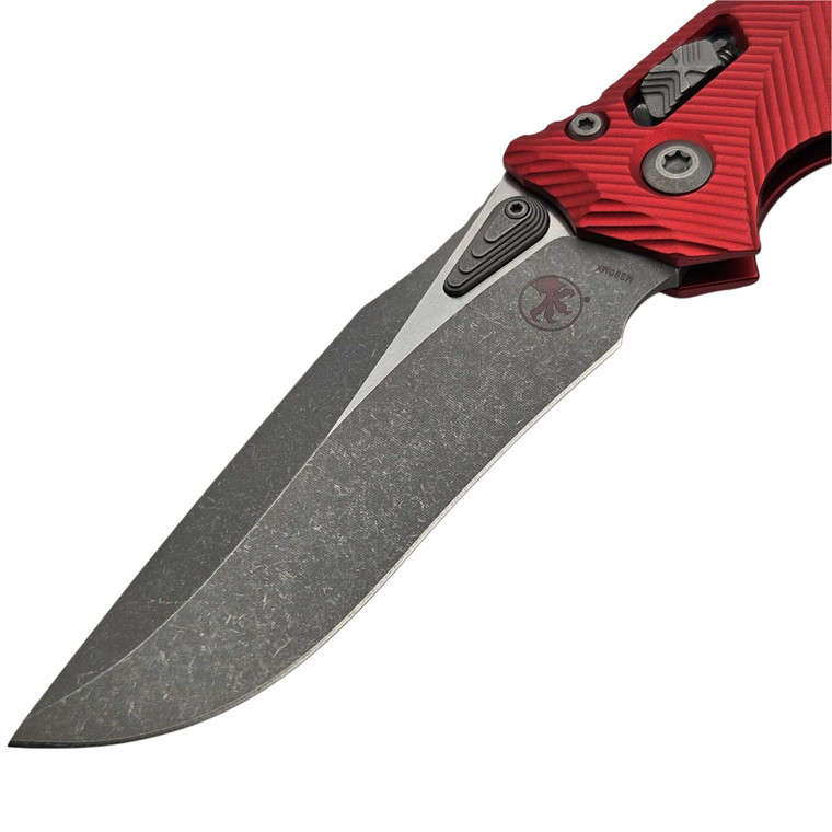 Microtech Amphibian Ram-Lok 137RL-10APFLRD Fluted Red Aluminum ...