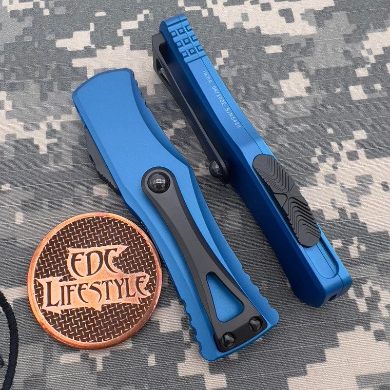 Microtech 702 1bl Blue Hera Double Edge Black Standard