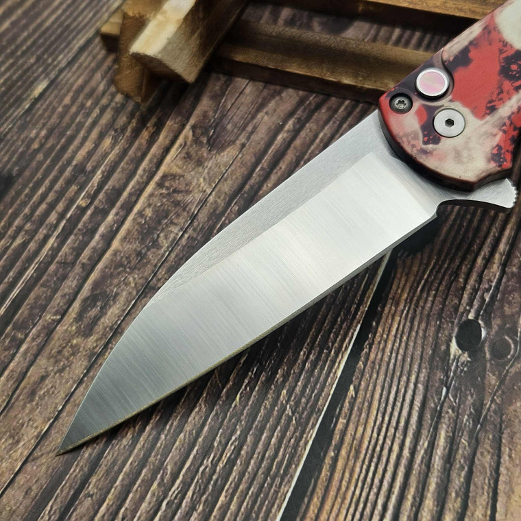 Pro-Tech Knives Malibu Flipper Crimson Tiger Camo 3.3" Wharncliffe ...