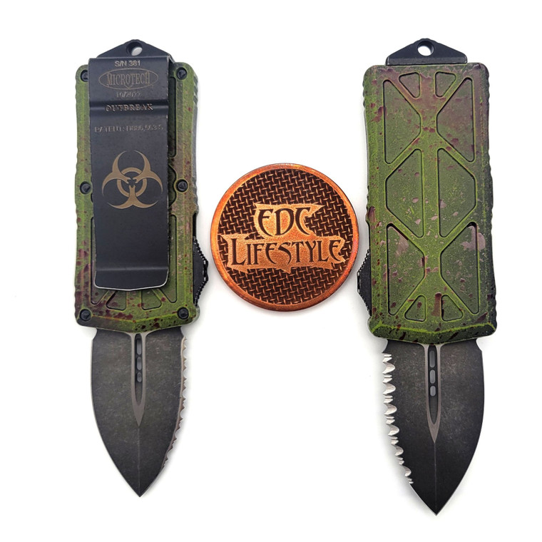 Microtech Exocet 157-3OBS Double Edge Outbreak Money Clip Knife ...