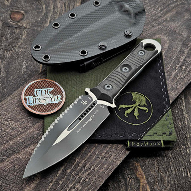 Microtech/Borka Blades 201-3SUCS SBD Fixed Blade Full Serrated Double ...