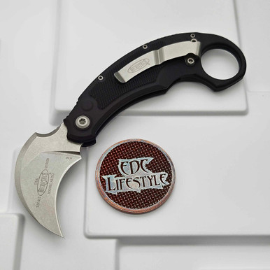 Microtech-Bastinelli Iconic Auto Karambit Stonewash with Safety ...