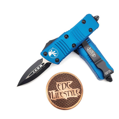 Microtech Troodon Mini 238-1BL Blue Double Edge Black Standard