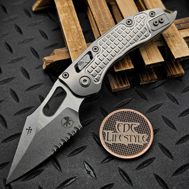 Microtech Stitch Ram-Lok 169RL-11FRMS1 Titanium Frag Stonewash Partial ...