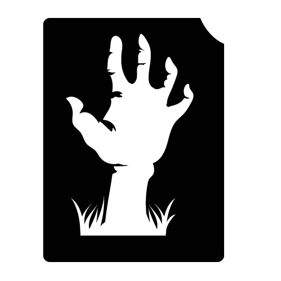 Zombie Hand Stencil