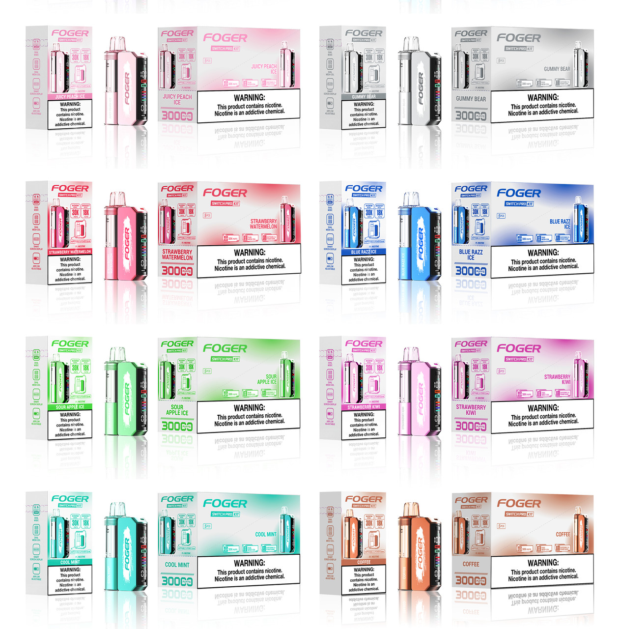 Foger Switch Pro Disposable Vape Kit 5% 5-Pack
