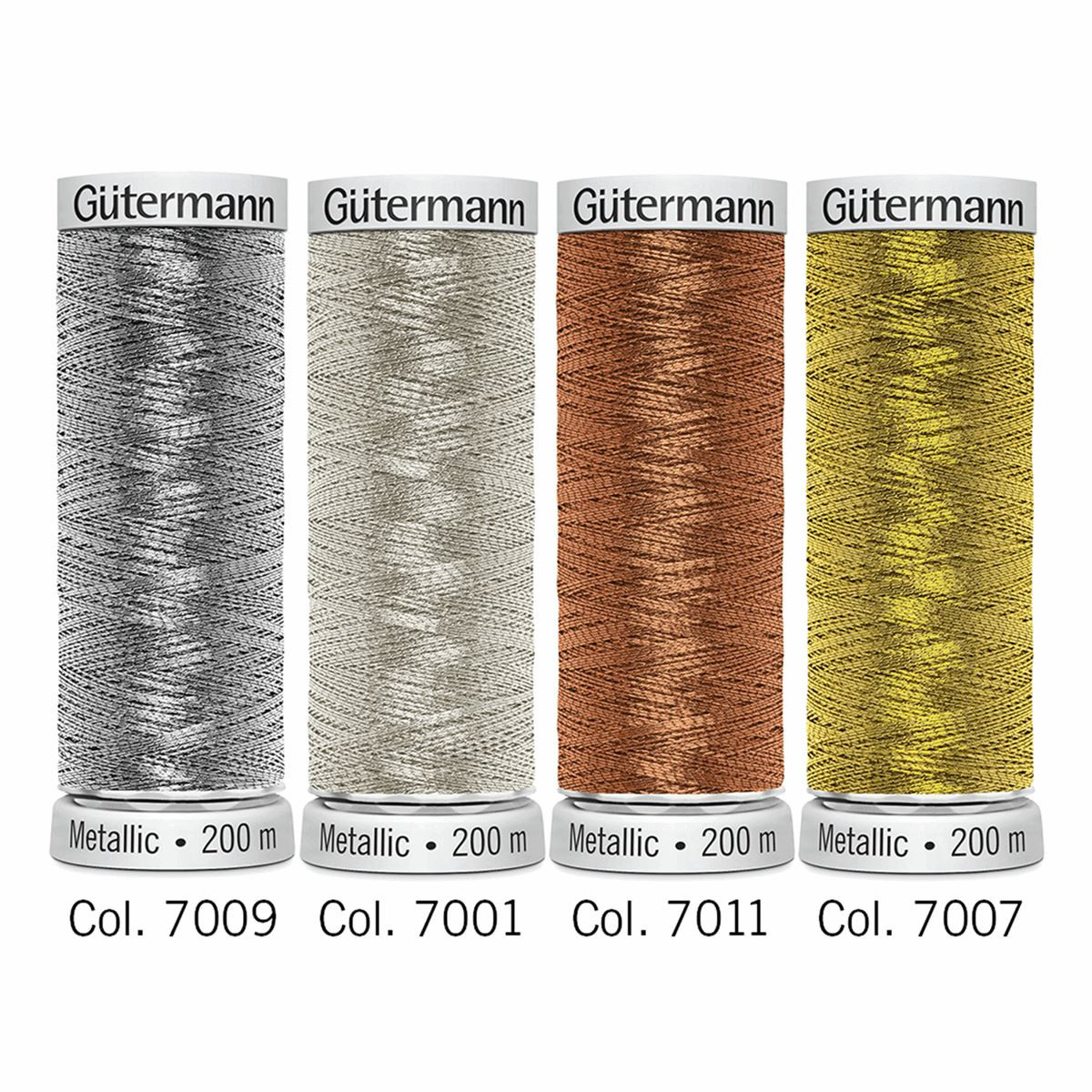 Gutermann Metallic Effect Sewing Thread for Hand and Machine - 4 Colour ...