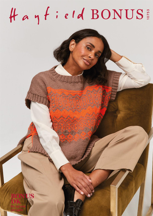 Hayfield Bonus DK Voltage Vest Knitting Pattern - Advanced Level ...