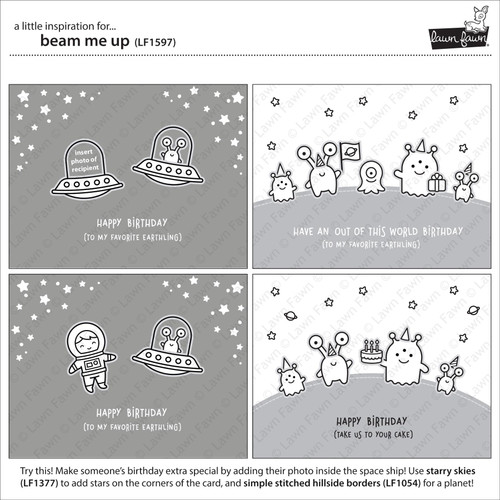 Lawn Fawn Beam Me Up 4X6 Clear Stamp Set Art & Craft Supplies and Tools ...
