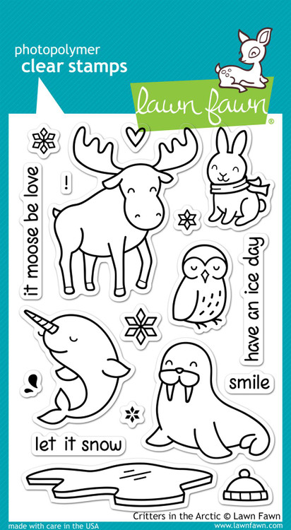Lawn Fawn Critters In The Arctic 4X6 Clear Stamp Set Art & Craft ...