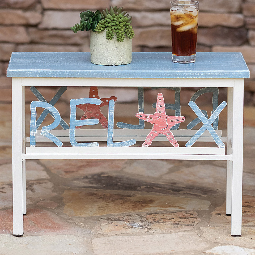 Nautical Tables: Relax Coastal Accent Table | Bella Coastal Decor