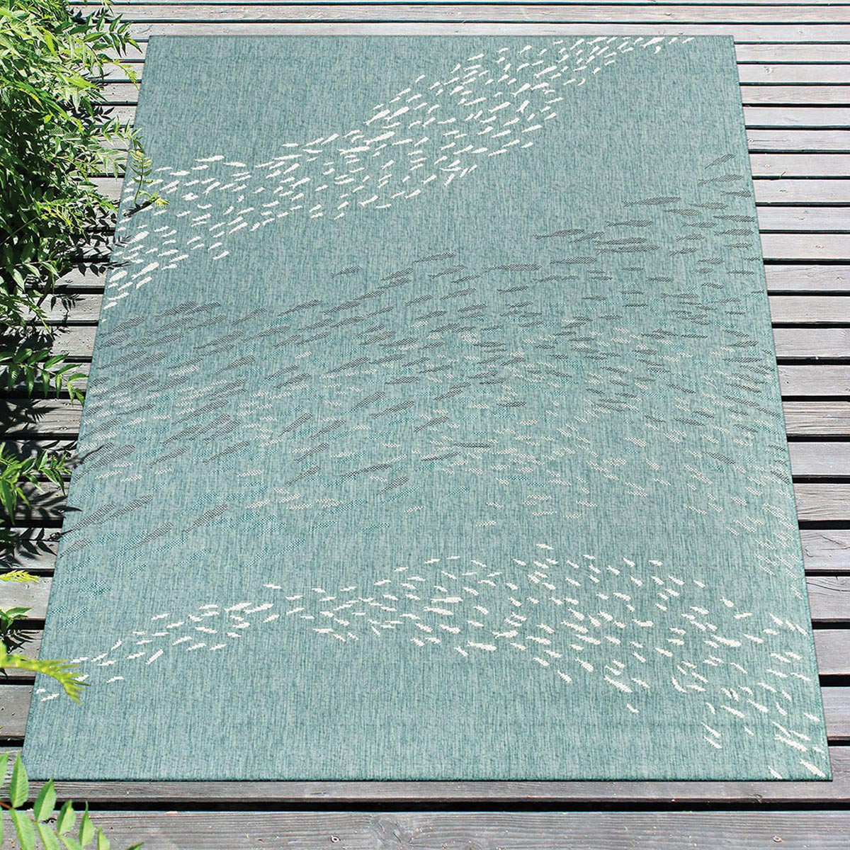Cabo Fish Aqua Indoor/Outdoor Rug - 8 Ft. Round | Bella Coastal Decor