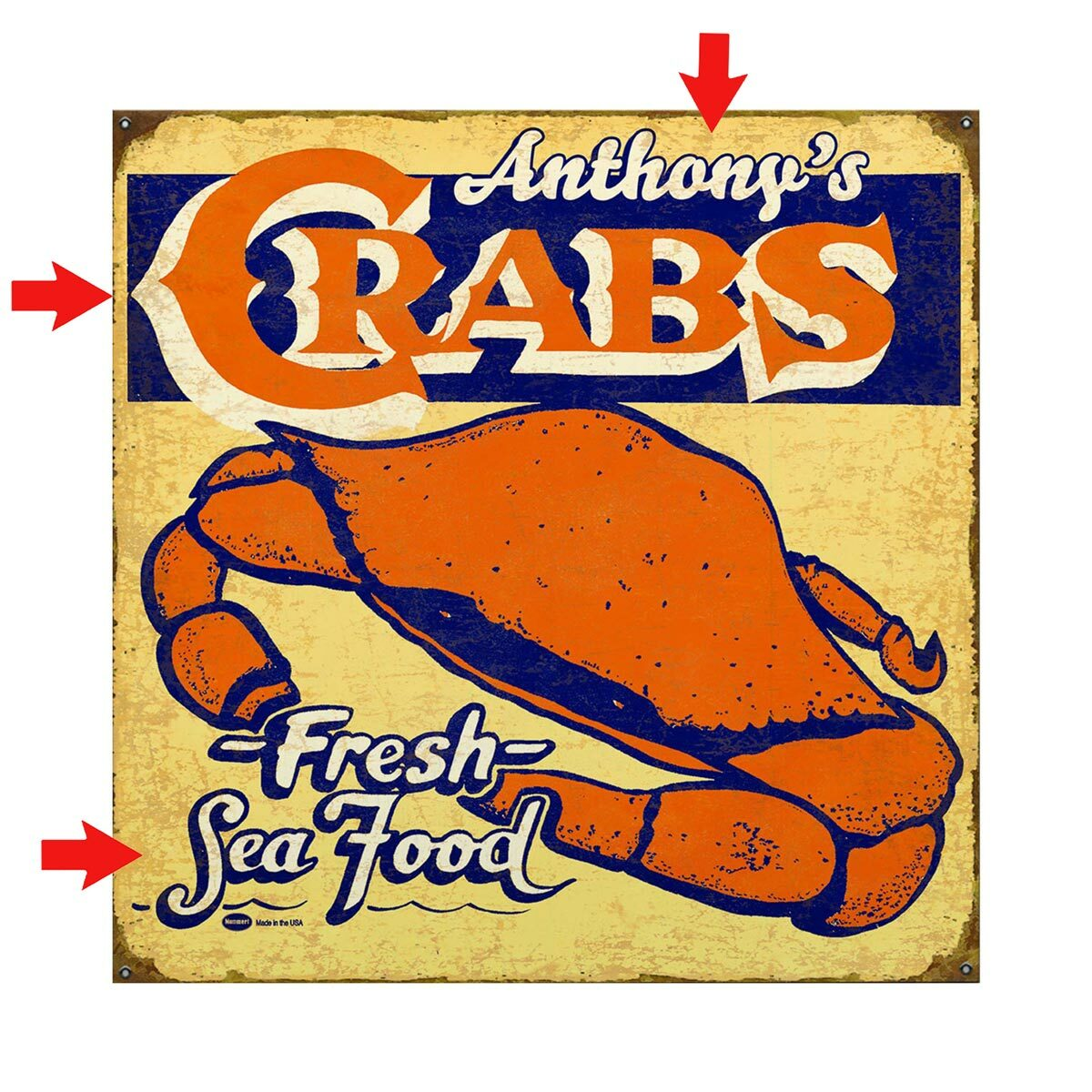 Crab Personalized Signs | Bella Coastal Decor