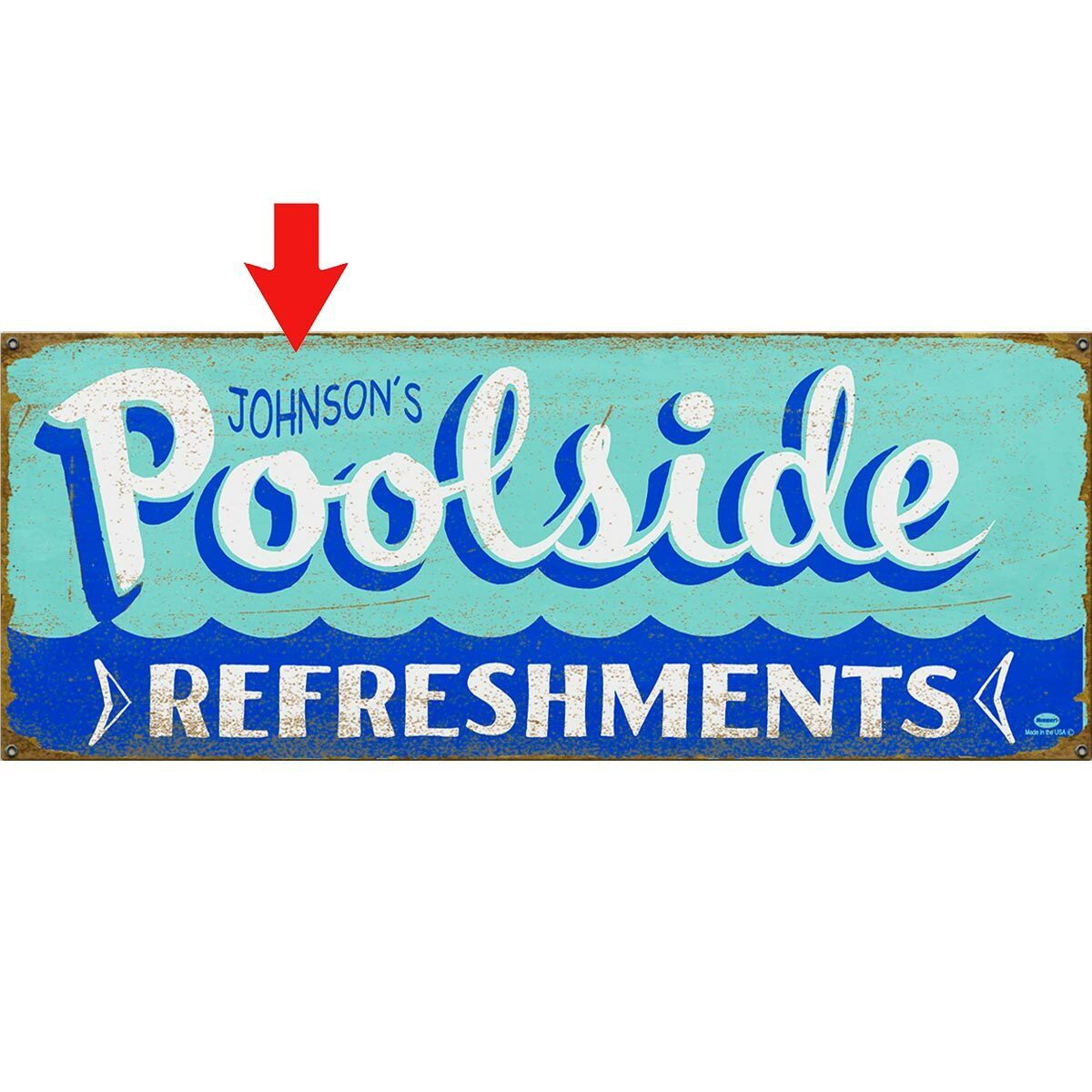 Poolside Refreshments Personalized Signs | Bella Coastal Decor