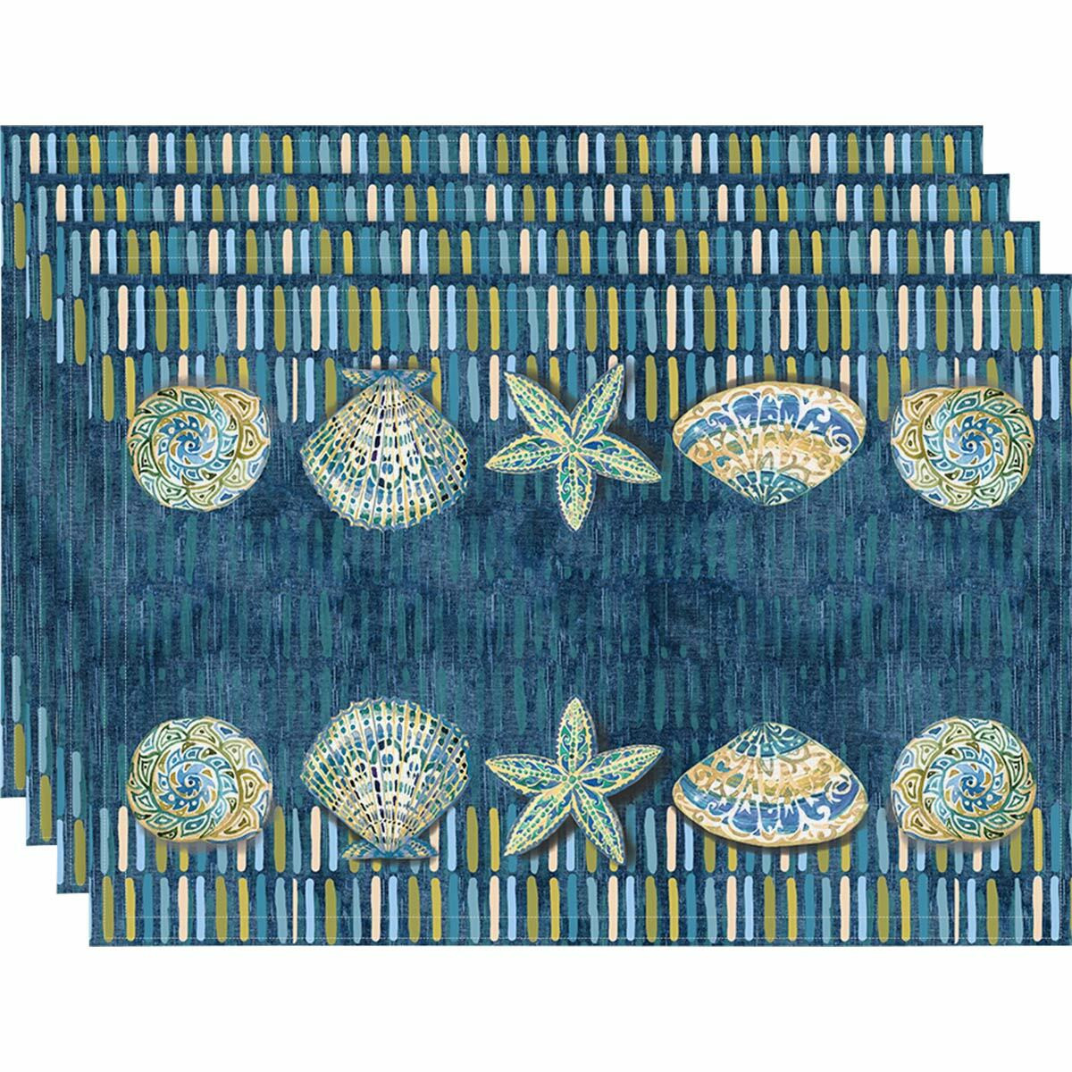 Seashell Style Table Linens | Bella Coastal Decor