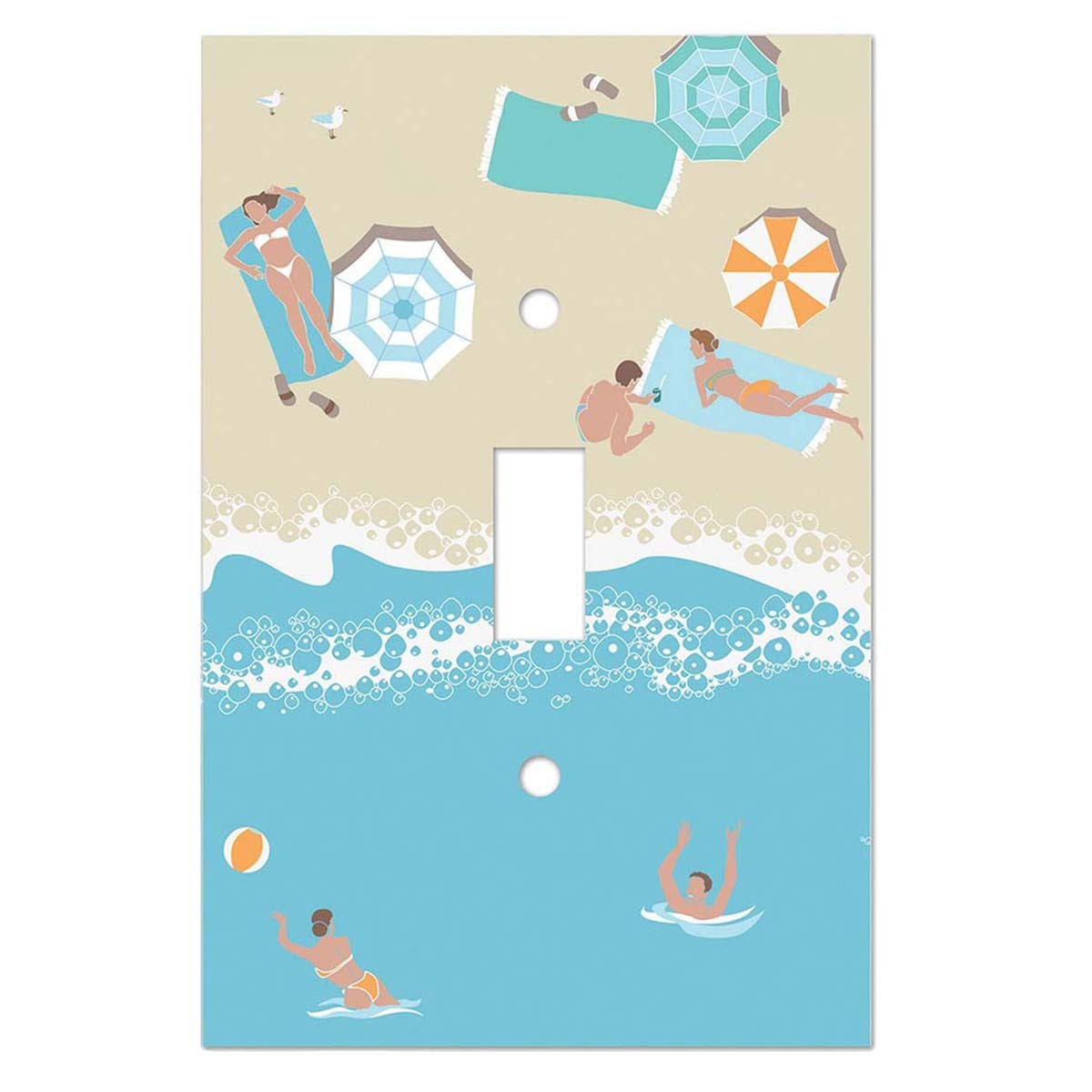 Seashore Aerial Switch Plates | Bella Coastal Decor