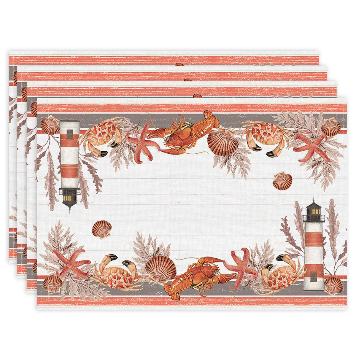 Lighthouse Feast Placemats - Set of 4 | Bella Coastal Decor