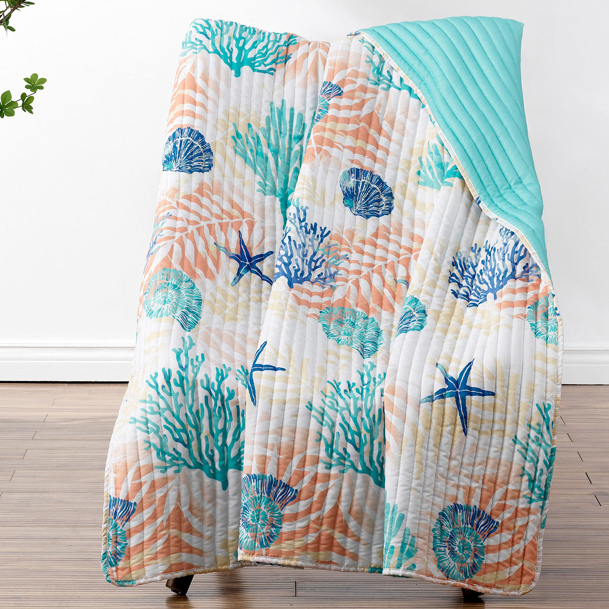 Coral Tropics Throw | Bella Coastal Decor