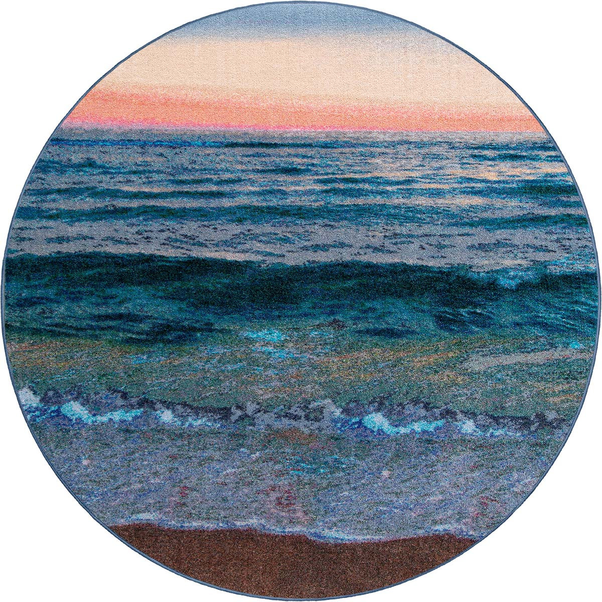 Coastal Twilight Beach Rug - 8 Ft. Round | Bella Coastal Decor