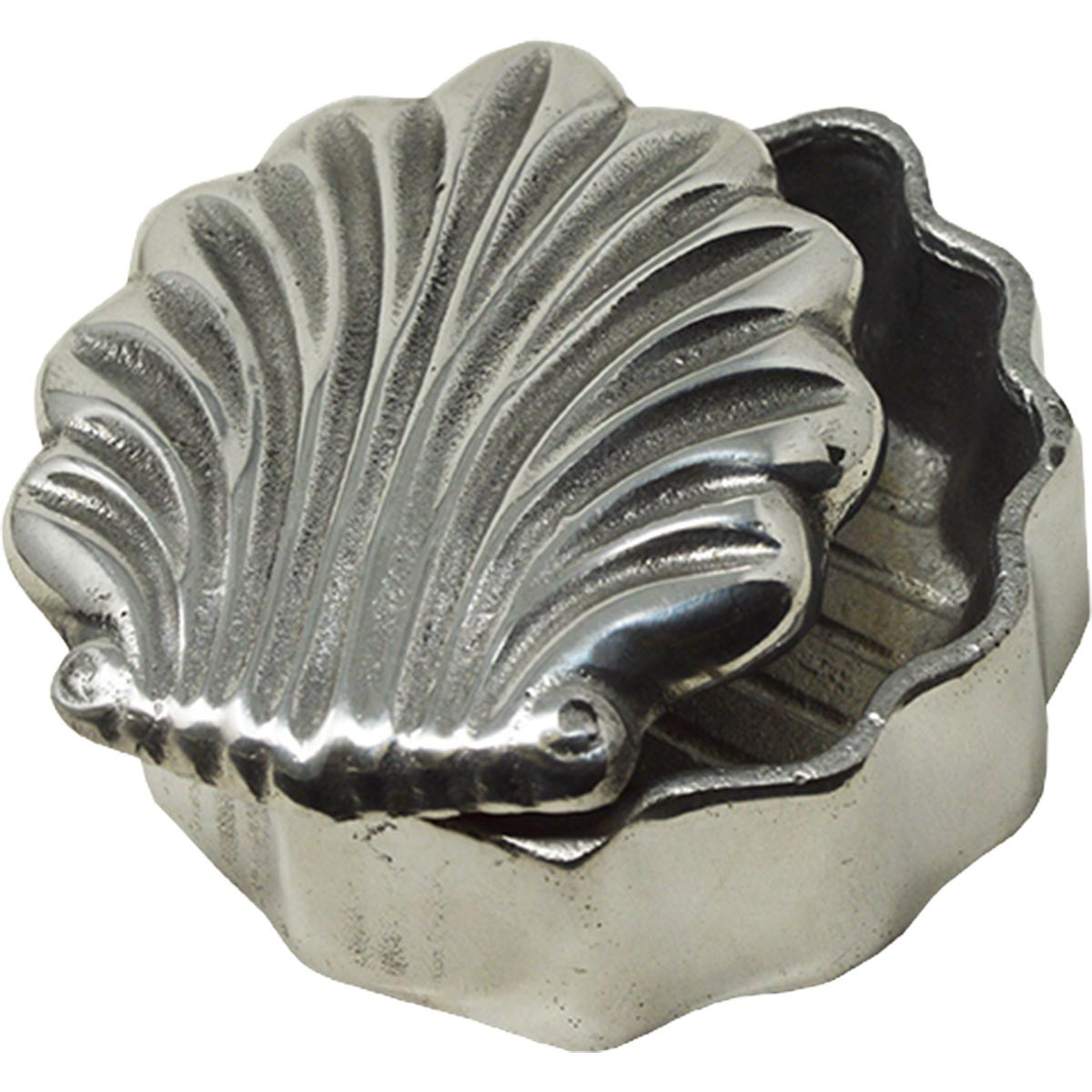 Pewter Seashell Jewelry Box | Bella Coastal Decor