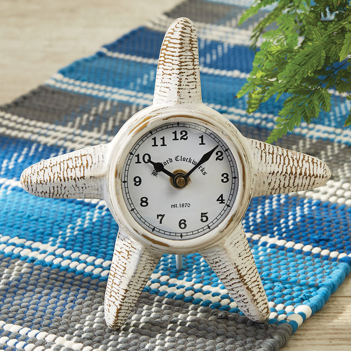 Starfish Seas Desk Clock | Bella Coastal Decor