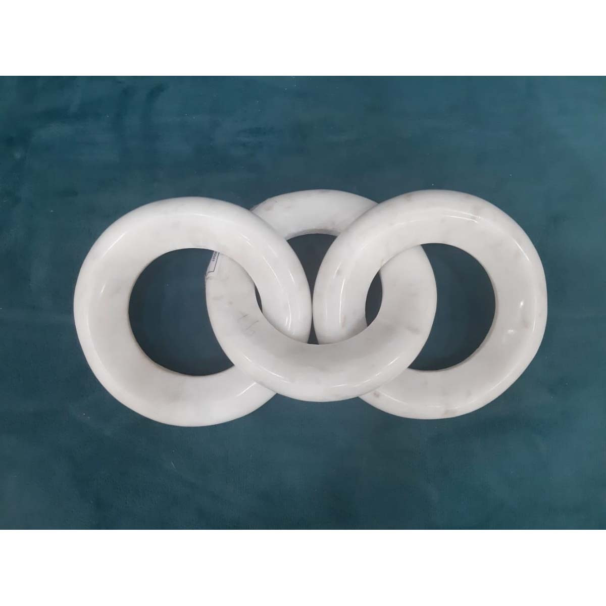 Marble Round Chain Trio - White | Bella Coastal Decor