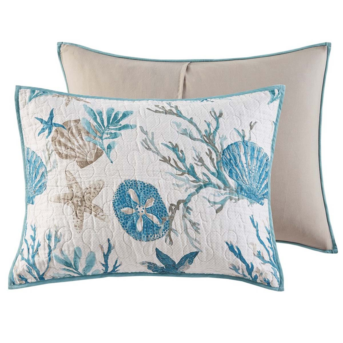 Coralscape Seashell Quilt Set - King/Cal King | Bella Coastal Decor