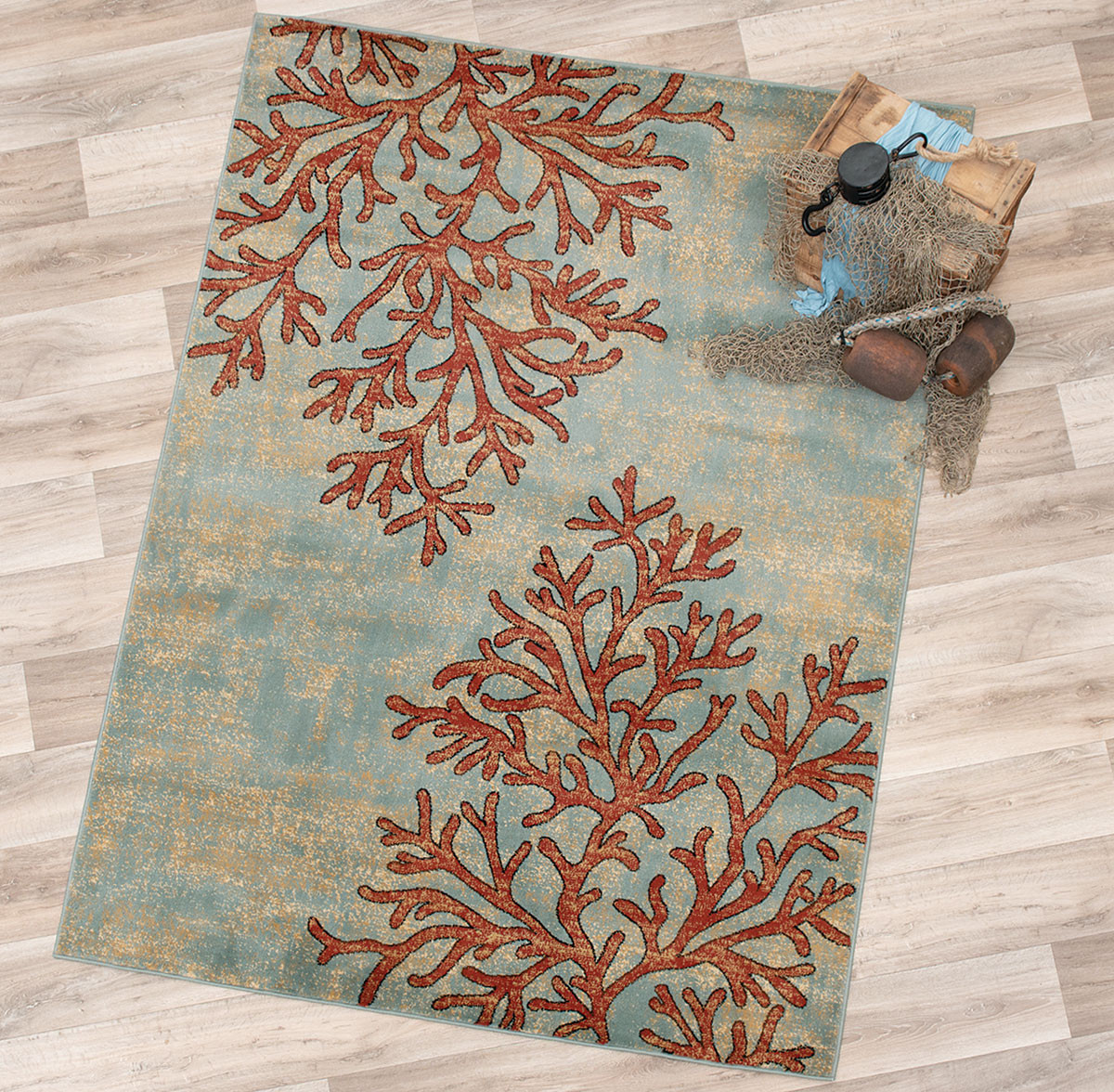 Coral Branches Rug - 8 x 10 | Bella Coastal Decor