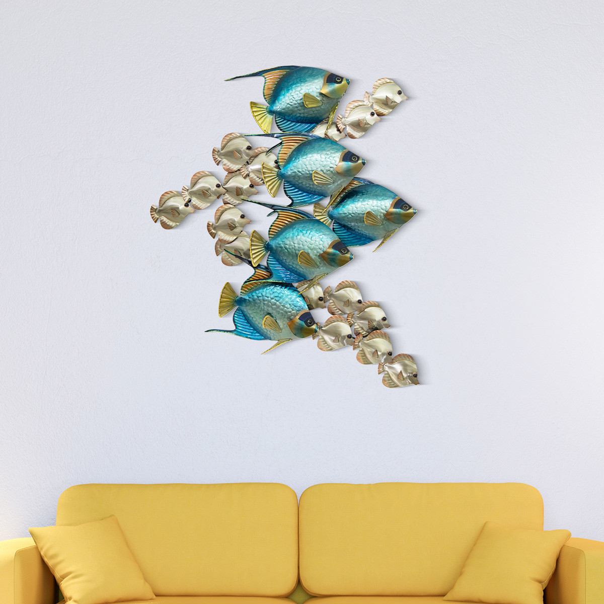 Angelfish & Tangs Metal Wall Art | Bella Coastal Decor