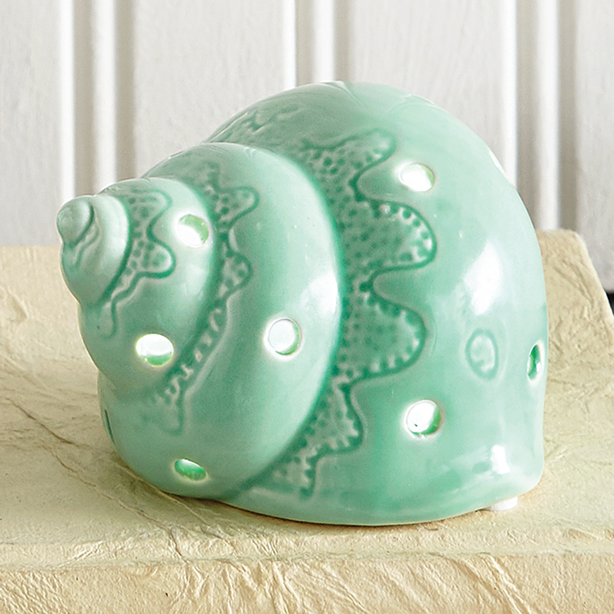Shell Ceramic LED Light Decor | Bella Coastal Decor