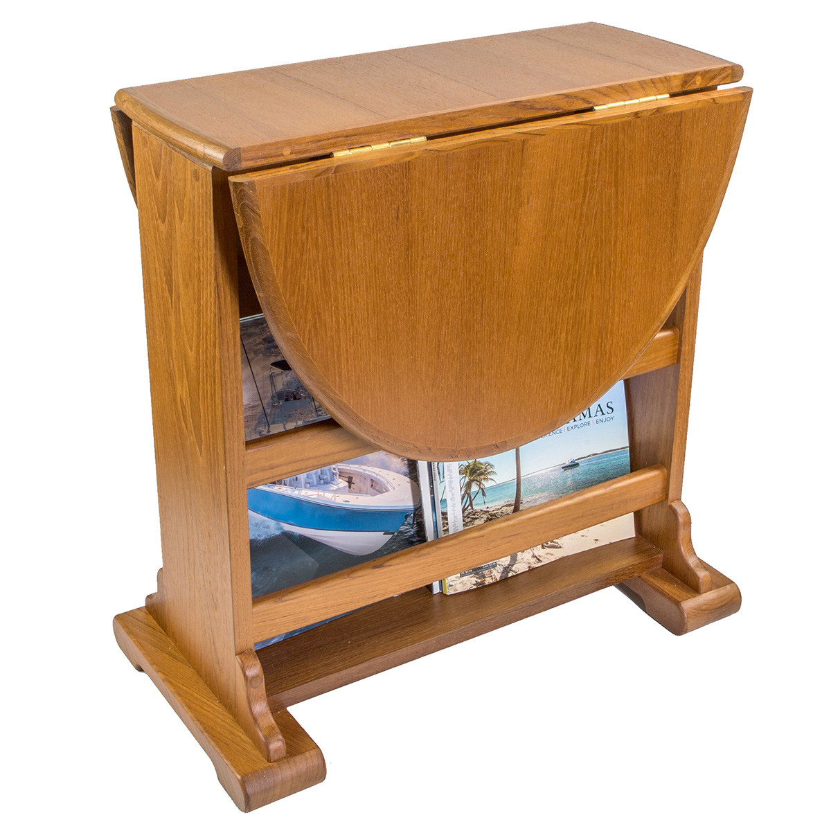 Large Teak Drop-Leaf Table | Bella Coastal Decor