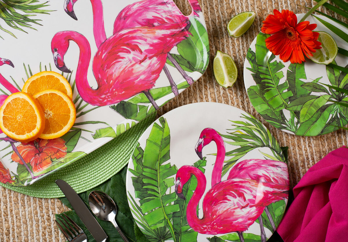 Flamingo Tropics Dinnerware Collection | Bella Coastal Decor