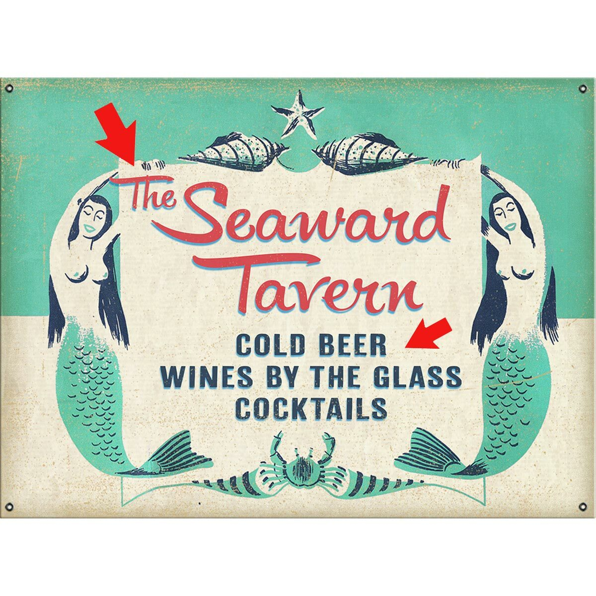 Mermaid Tavern Personalized Signs | Bella Coastal Decor